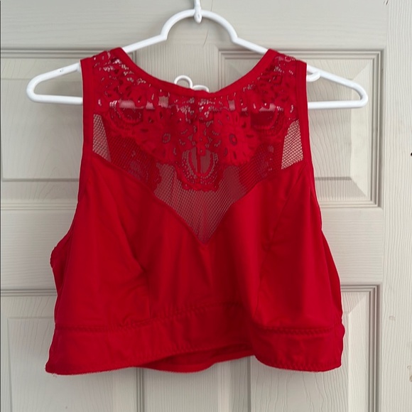 torrid | Intimates & Sleepwear | Torrid Red Lace Mesh Bralette | Poshmark